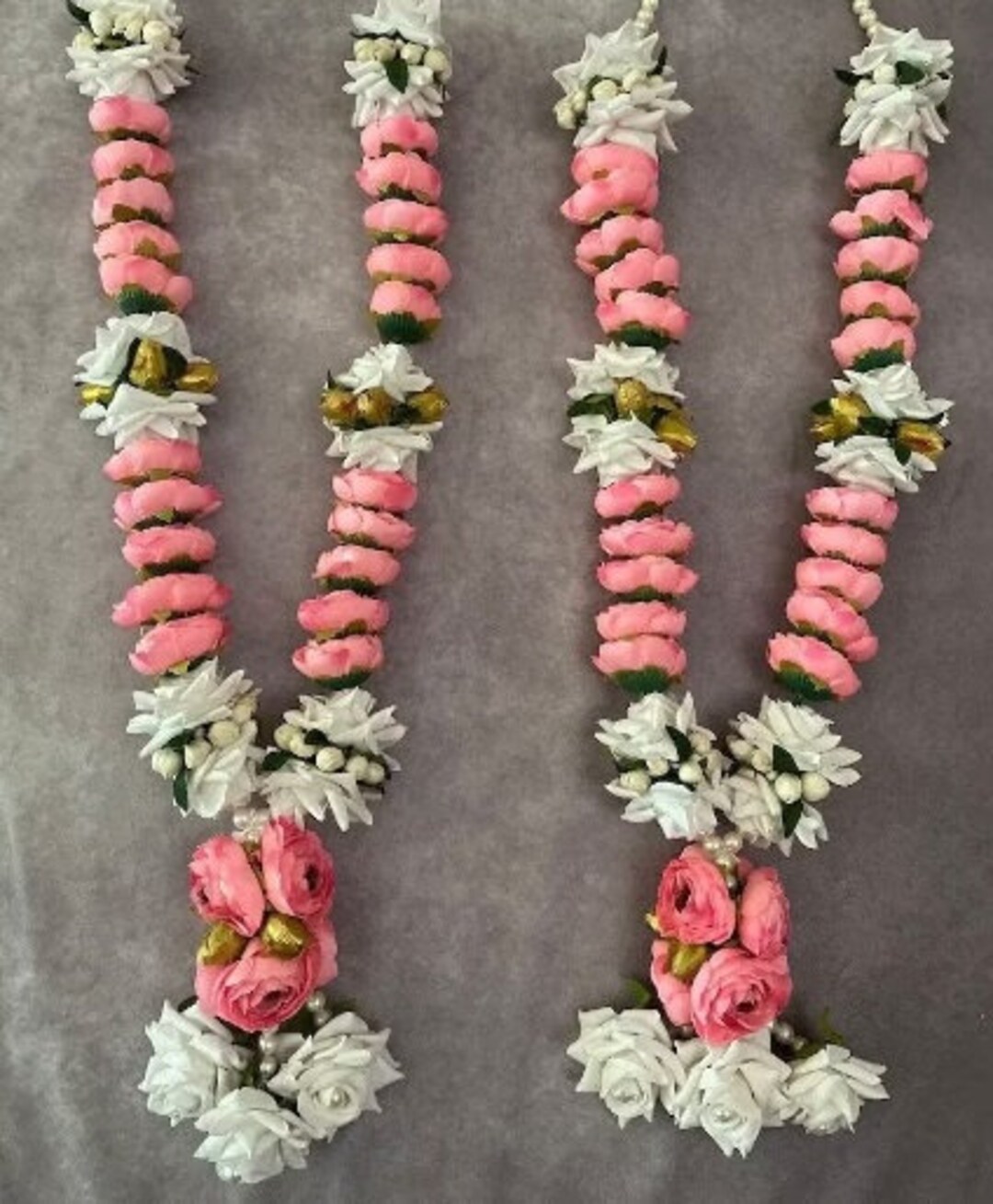 Varmala Flower Garland Peony and Rose Wedding Mala, Puja Mala, Jaimala ...