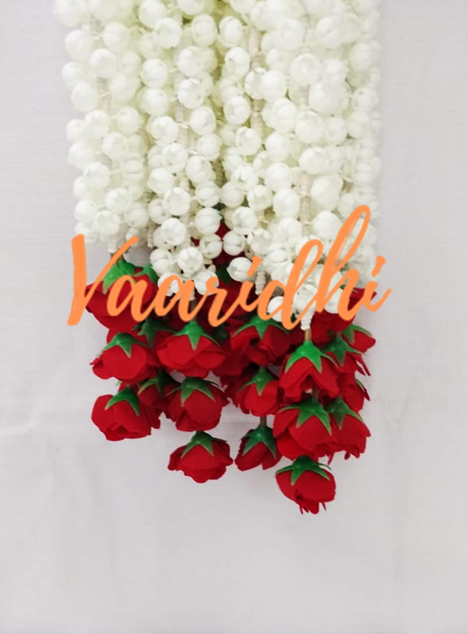 Mogra Garlands 2.5ft Long With Rose Flower for - Etsy UK