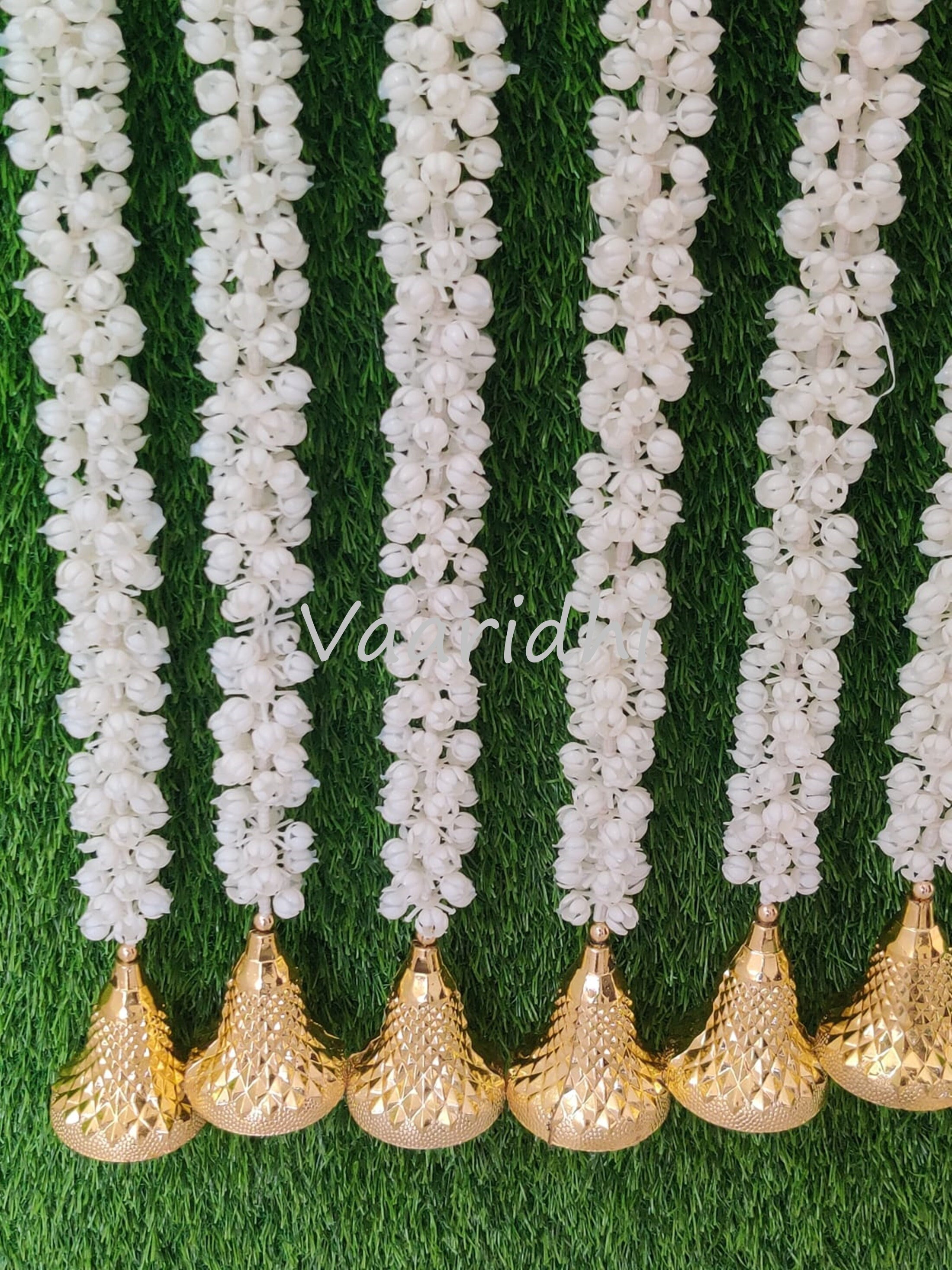 Mogra Garlands With Bell 5ft. Long for Indian Wedding ,temple ,stage ...