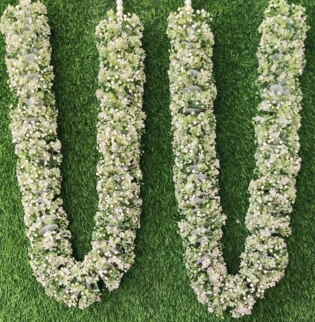 Baby's Breath Flower Varmala Milni Mala, Wedding Mala, Honor Mala ...