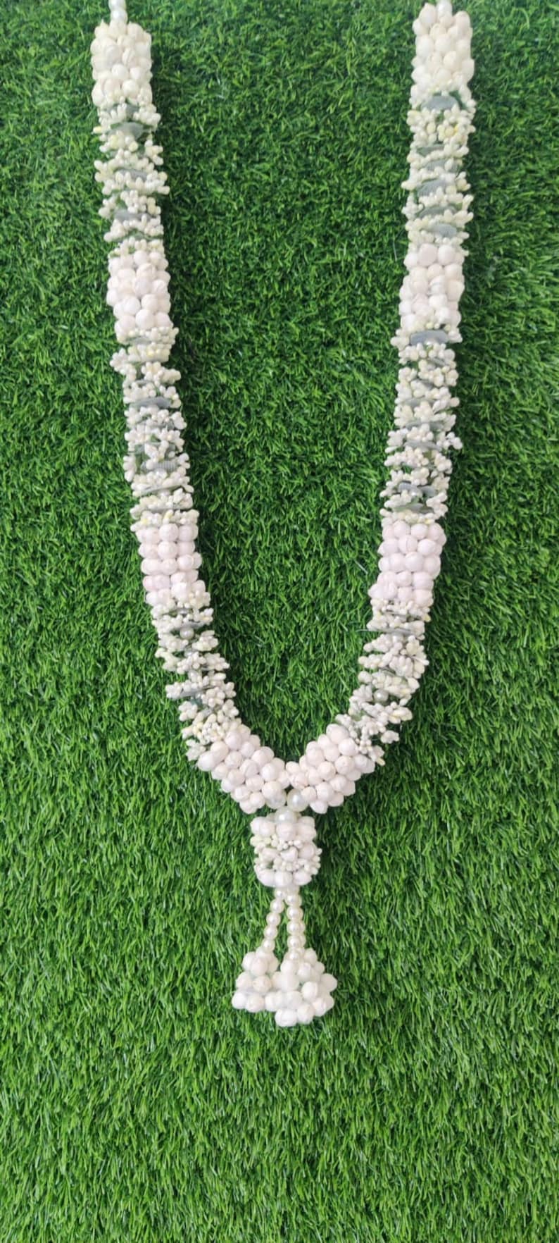 Baby's Breath Mogra Buds Wedding Strings, Honor Mala, Jaimala , Sagan Mala, Bride & Groom ...