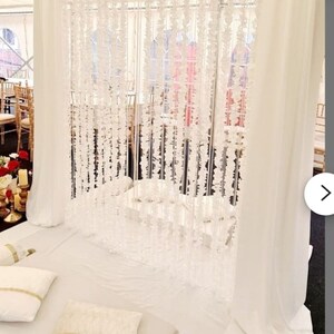 Nikah Pardah Partition Floral Hangings With Beads for Islamic Wedding ...