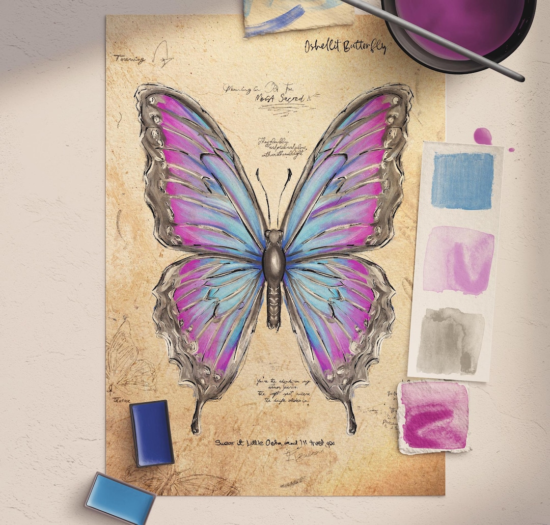 Quicksilver Kingfisher Printable Wall Art | Oshellith Butterfly Poster ...