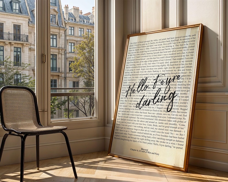 ACOTAR Rhysand Quote Art Print: Hello Feyre Darling (digital Download ...
