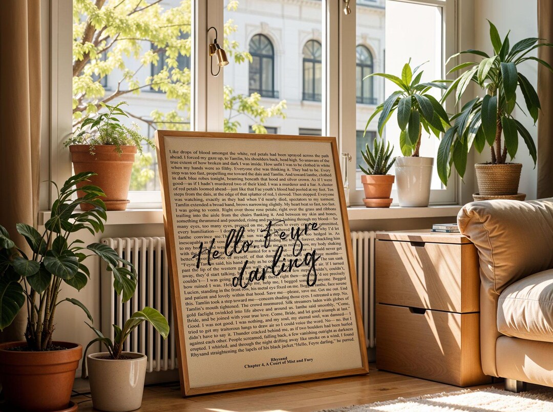ACOTAR Rhysand Quote Art Print: Hello Feyre Darling (digital Download ...