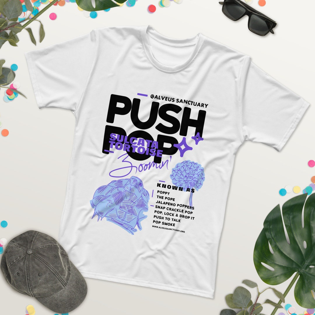 CHARITY Push Pop the Sulcata Tortoise T-shirt UNISEX - Etsy Canada