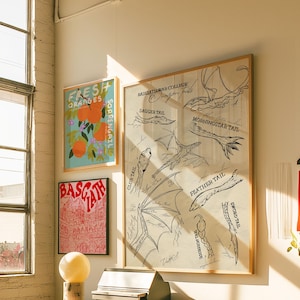 Fourth Wing Dragon Tails Art Print | Violet Sorrengail Sketchbook ...