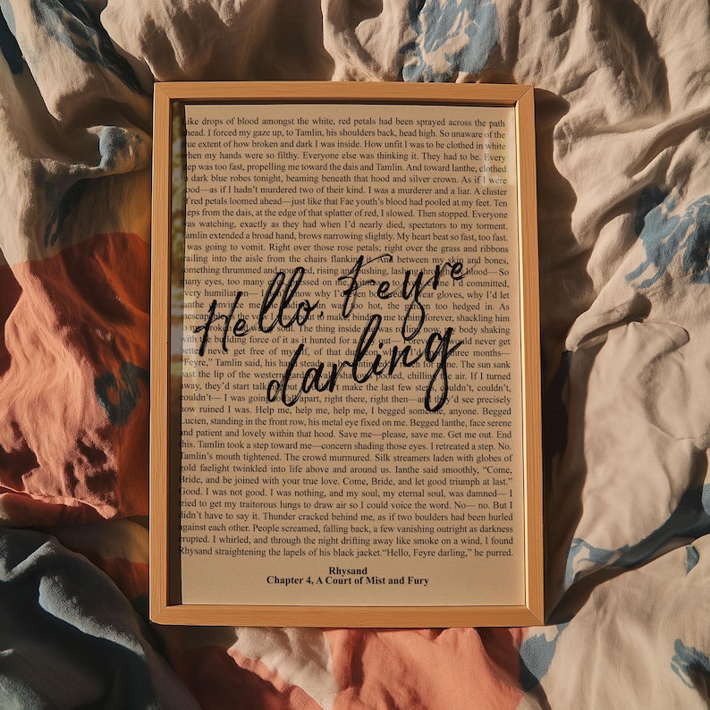 ACOTAR Rhysand Quote Art Print: Hello Feyre Darling (digital Download ...