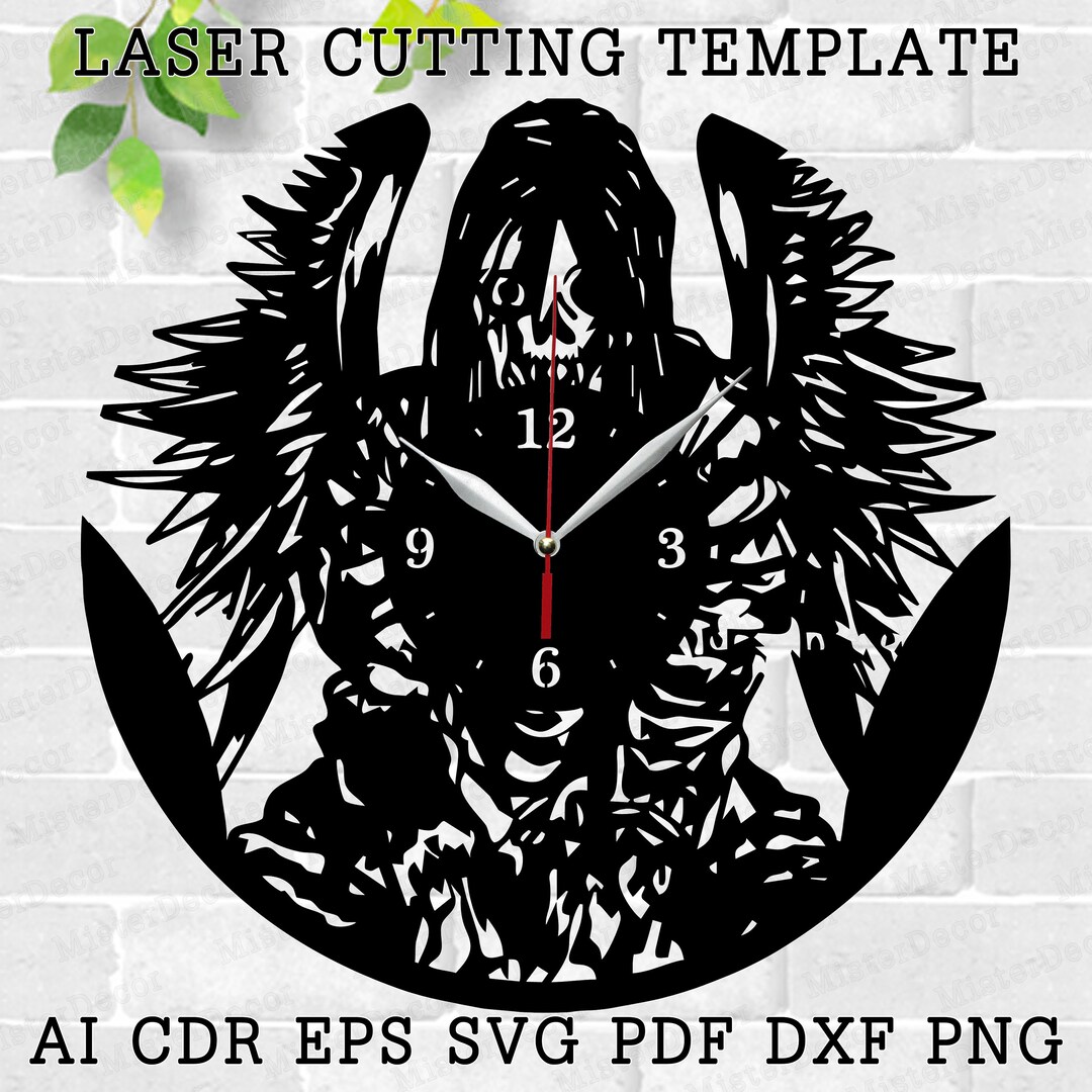 Halloween Horror Clock Laser Cut Files, SVG File. Vector File Ai, Cdr ...