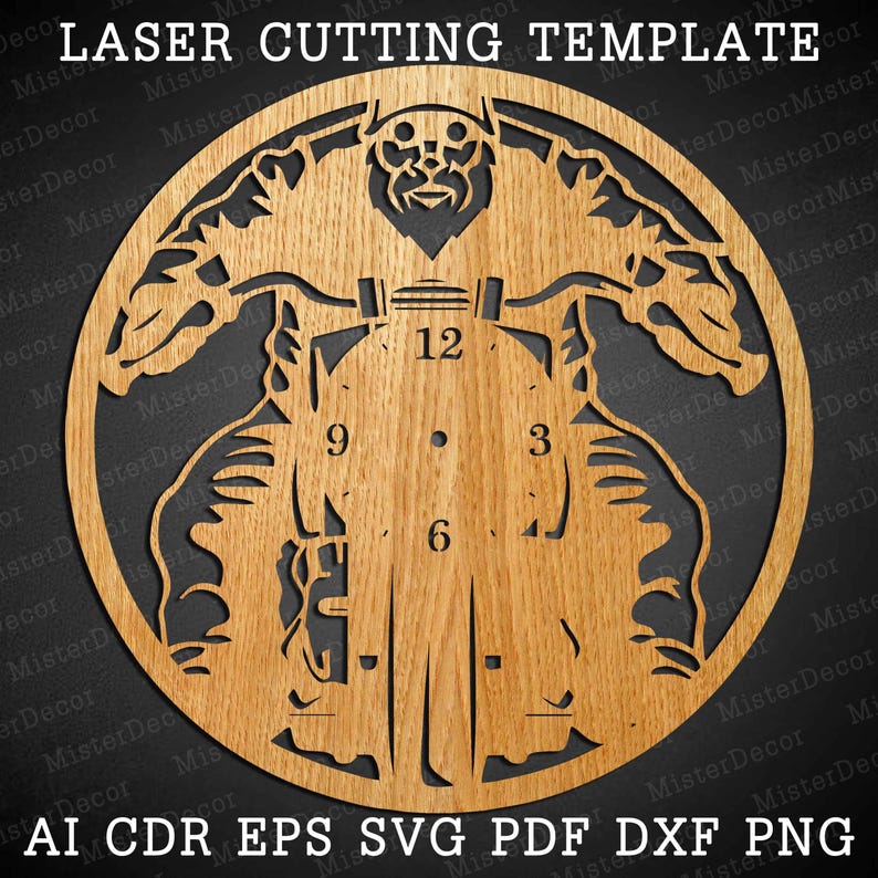 Biker Clock SVG Motorbike Laser Cut Files SVG File Vector File Ai Cdr ...