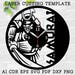 Samurai Clock Laser Cut Files SVG Vector File Ai, Cdr, Dxf, Eps, Pdf ...