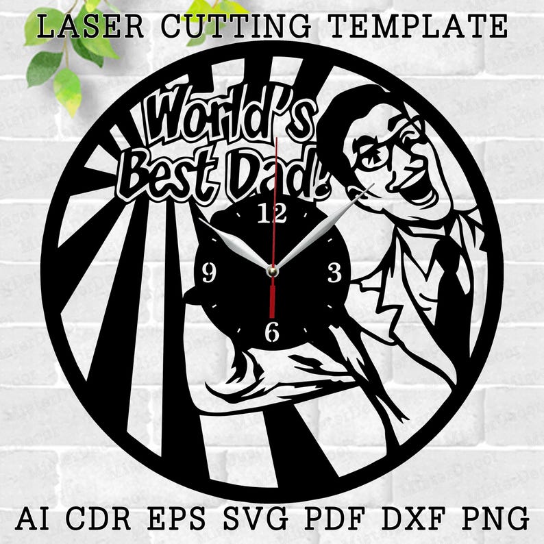Best Father Clock Laser Cut Files SVG File Vector File Ai, Cdr, Dxf ...