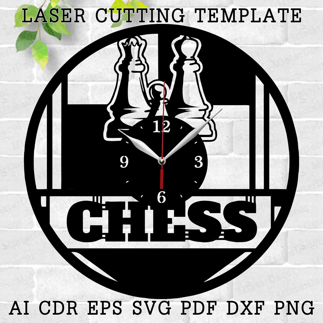 Chess Clock Laser Cut Files SVG File Vector File Ai Cdr Dxf Instant ...