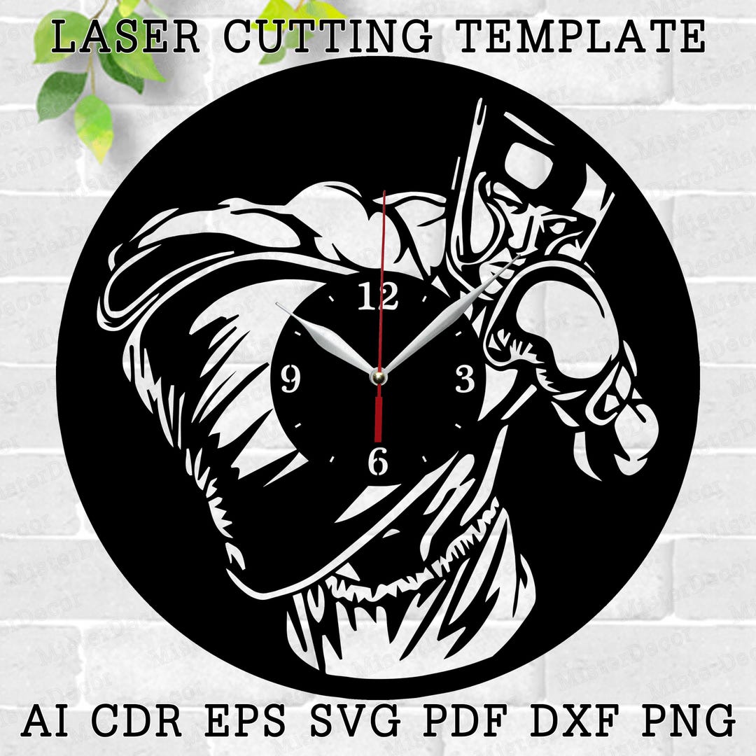 Boxing Clock Laser Cut Files SVG File Vector File Ai Cdr Dxf Instant ...