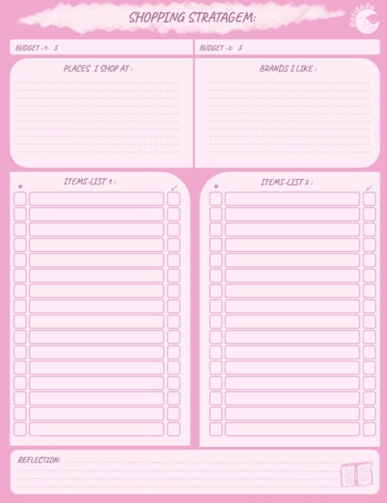 Digital Download Planner in Pink PDF Printable - Etsy