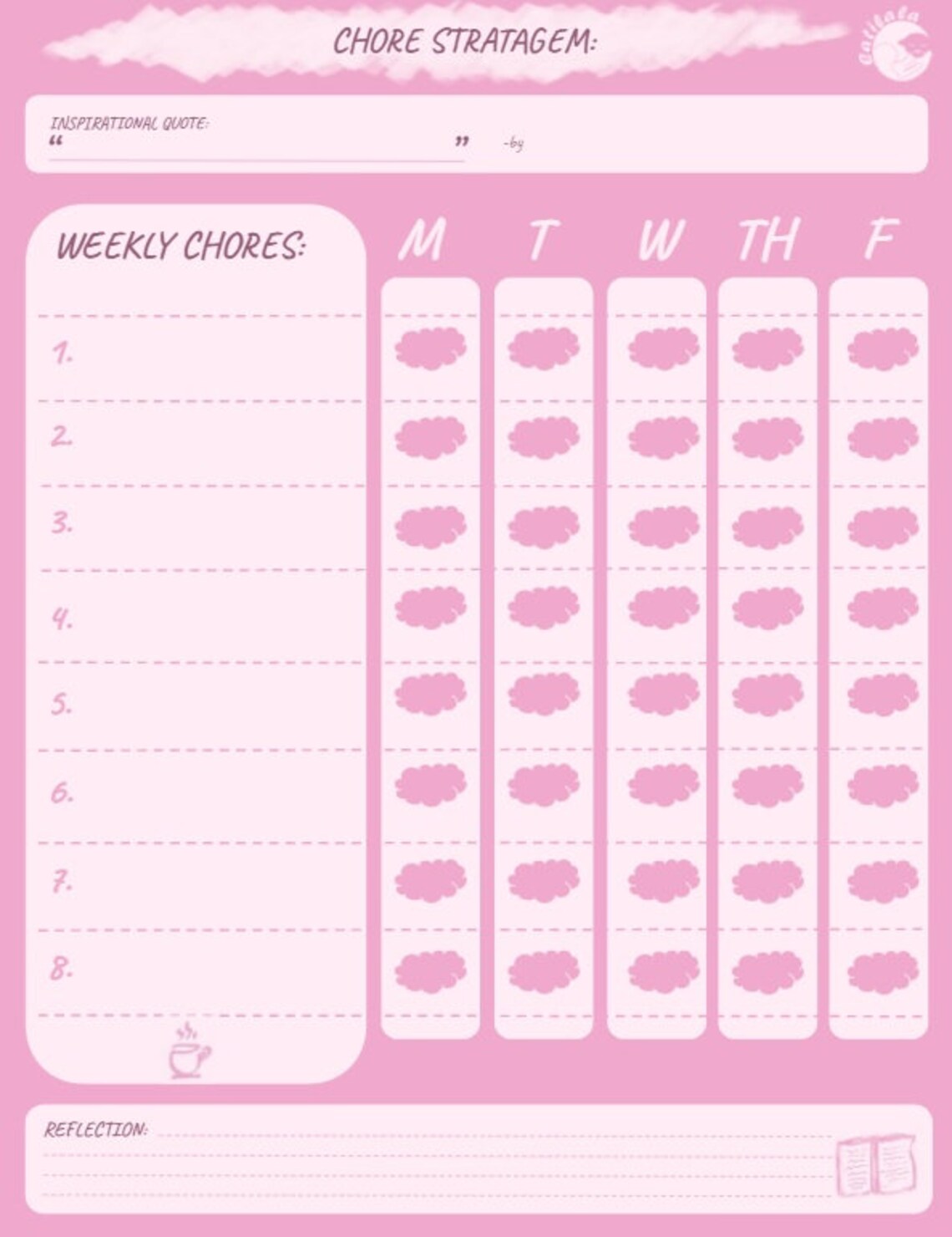 Digital Download Planner in Pink PDF Printable - Etsy