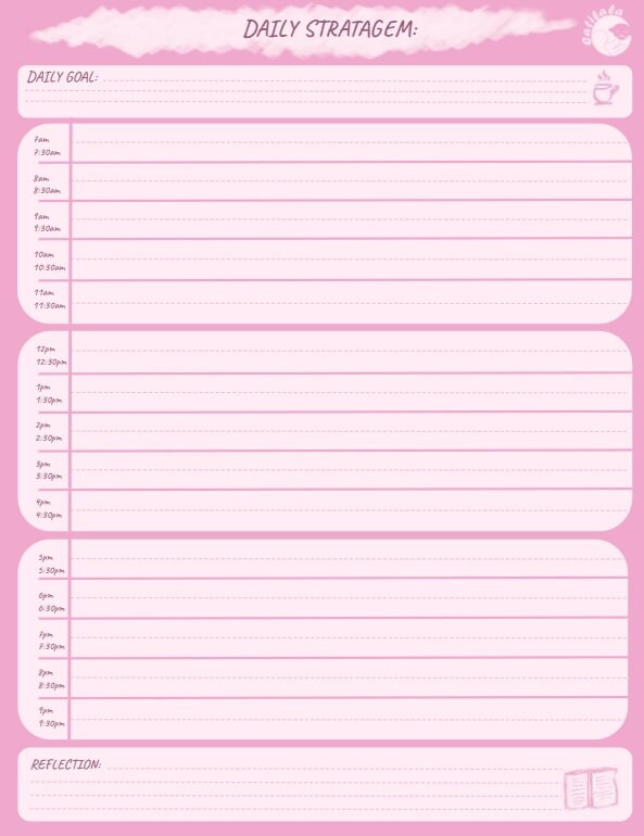Digital Download Planner in Pink PDF Printable - Etsy