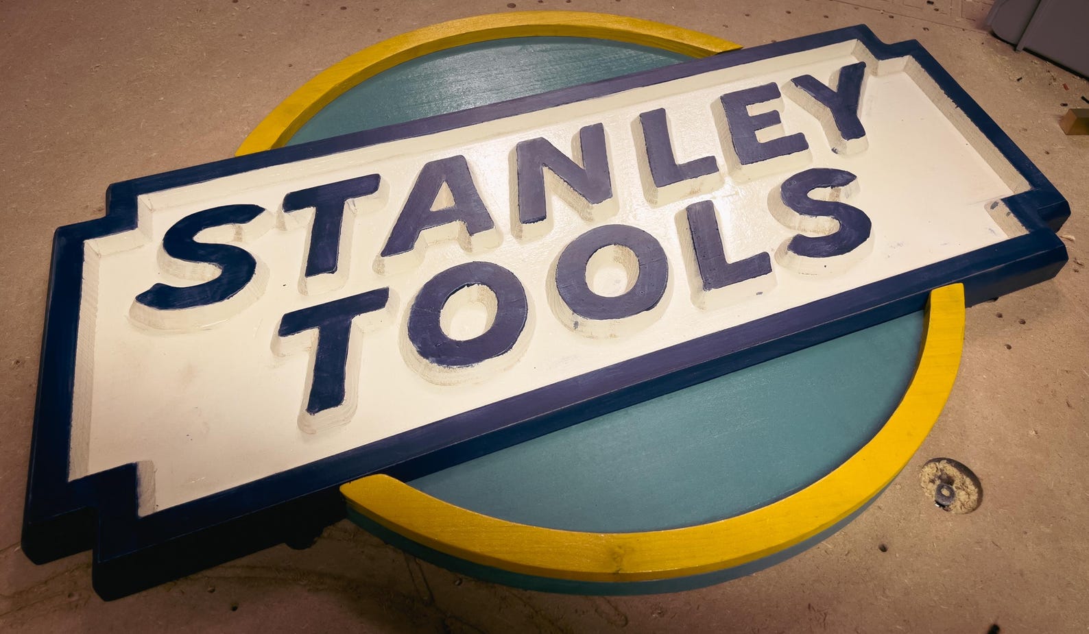 Stanley Tools — 1936 Emblem (carved Wood Shop Sign) — Vintage Machinery ...