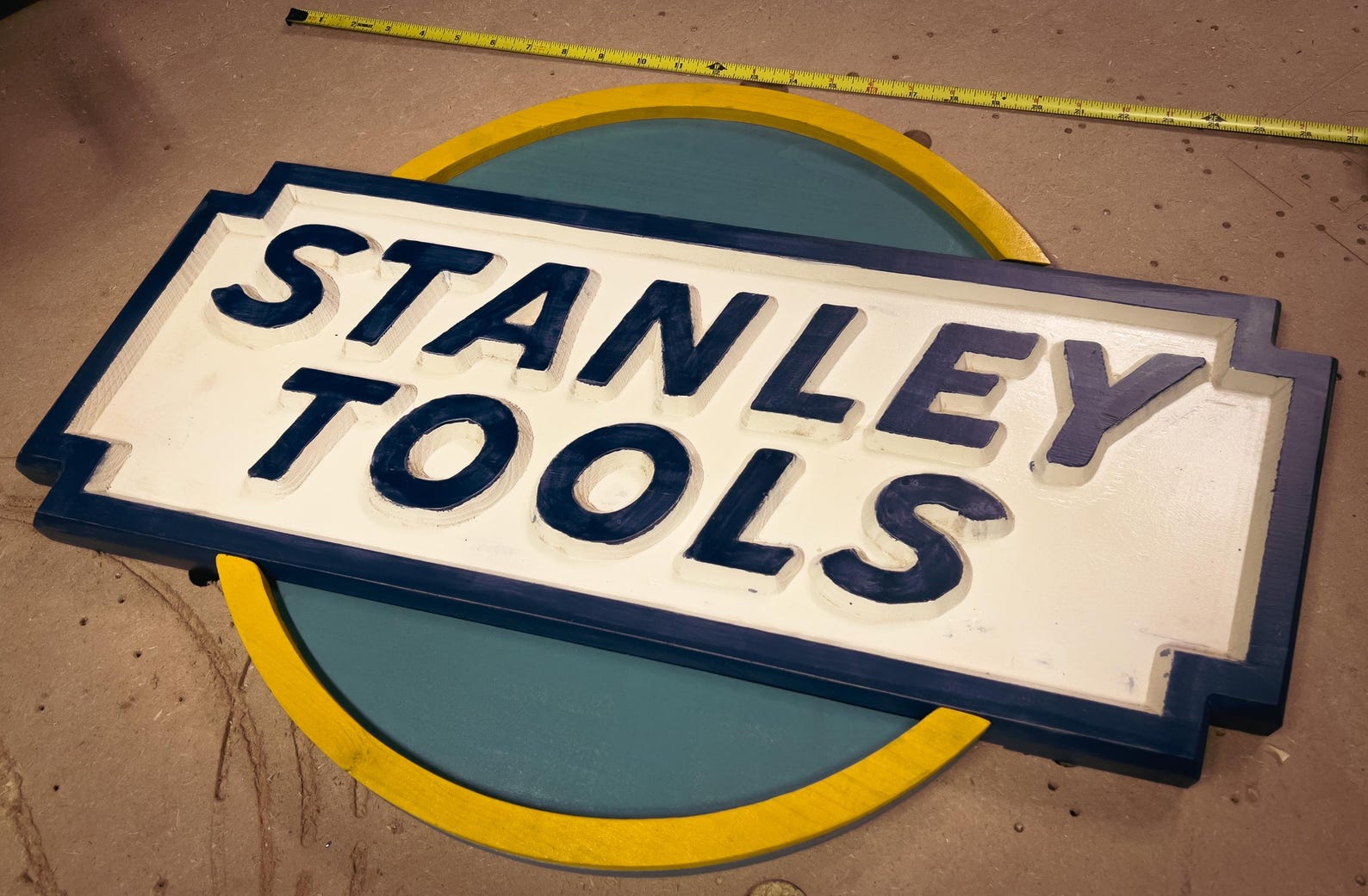 Stanley Tools — 1936 Emblem (carved Wood Shop Sign) — Vintage Machinery ...