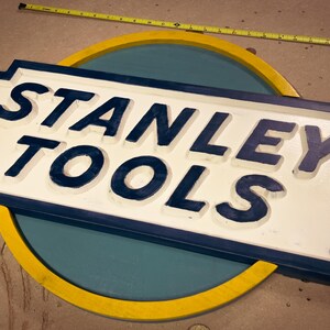 Stanley Tools — 1936 Emblem (carved Wood Shop Sign) — Vintage Machinery ...