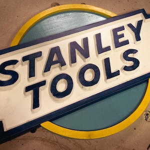 Stanley Tools — 1936 Emblem (carved Wood Shop Sign) — Vintage Machinery ...