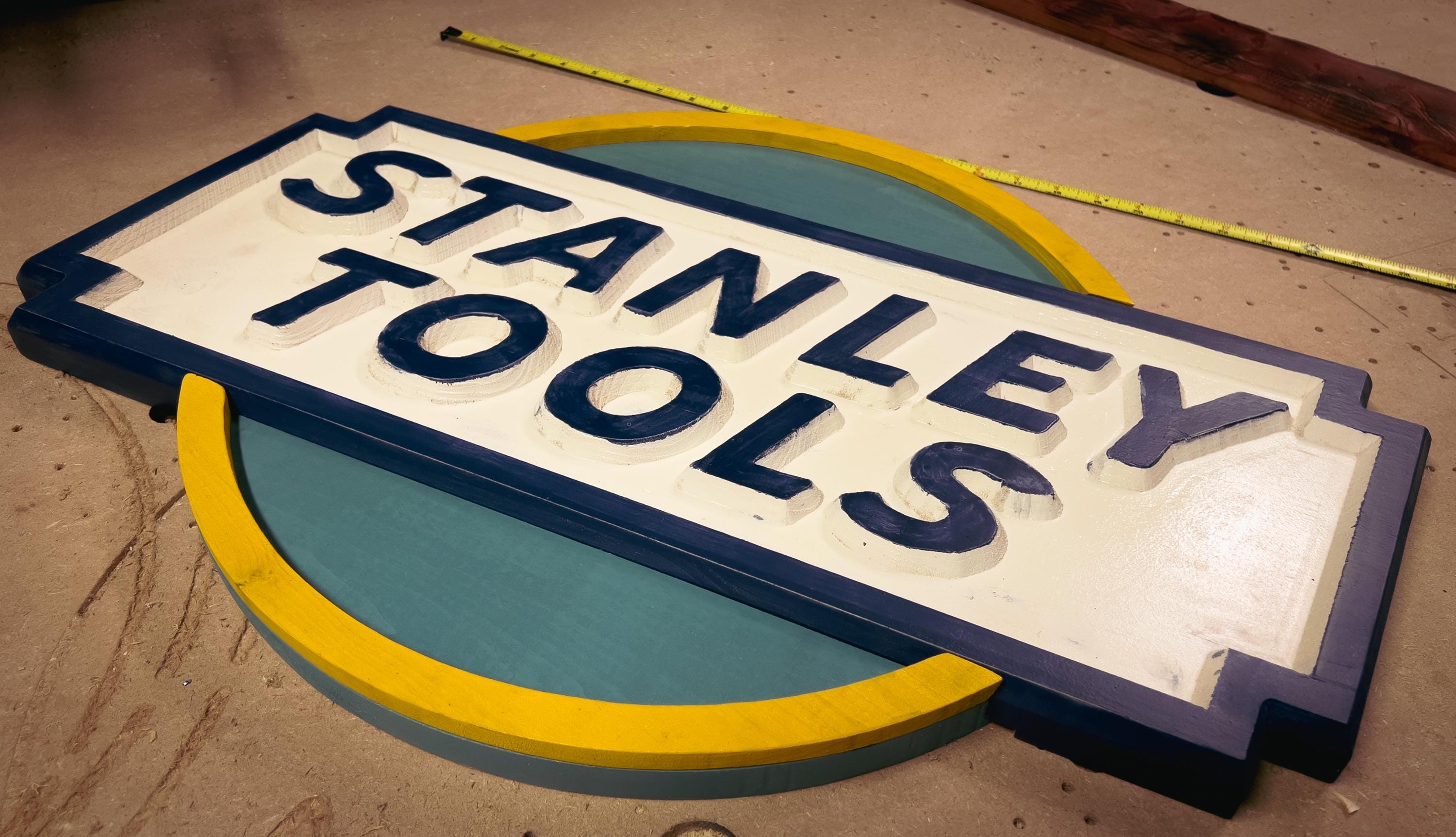 Stanley Tools — 1936 Emblem (carved Wood Shop Sign) — Vintage Machinery ...