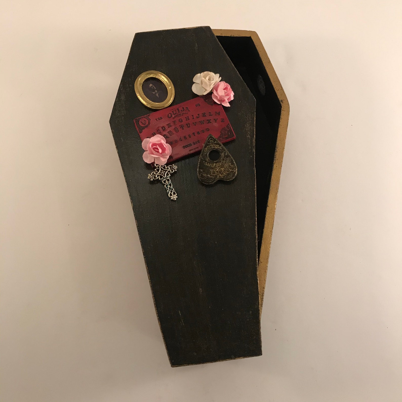 Coffin Incense Burner: Pink Roses - Etsy