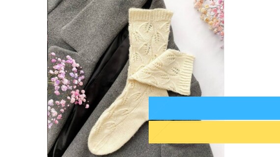 Knitting Patterns Lace Socks Ukraine Wool Socks Socks for - Etsy