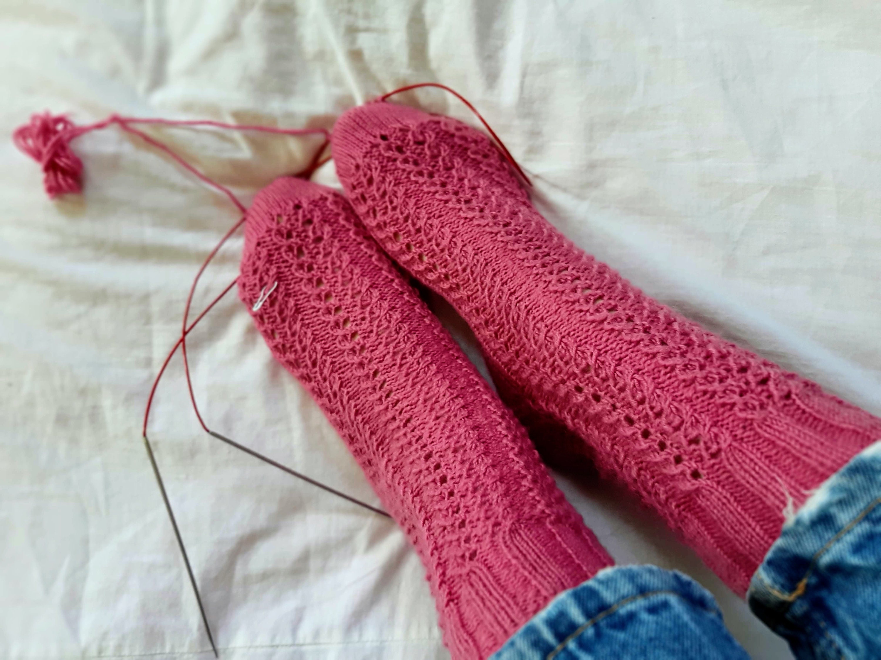 Socks Knitting Pattern Basic Lace Socks Socks For Beginners Etsy