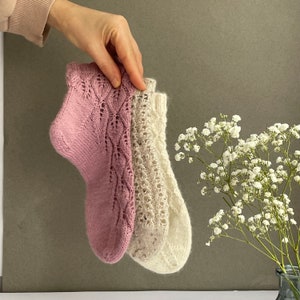 3 in 1 Knitting Patterns Set, Ankle Knitted Sock, Lace Sock Pattern, Knitting for Begginers ...