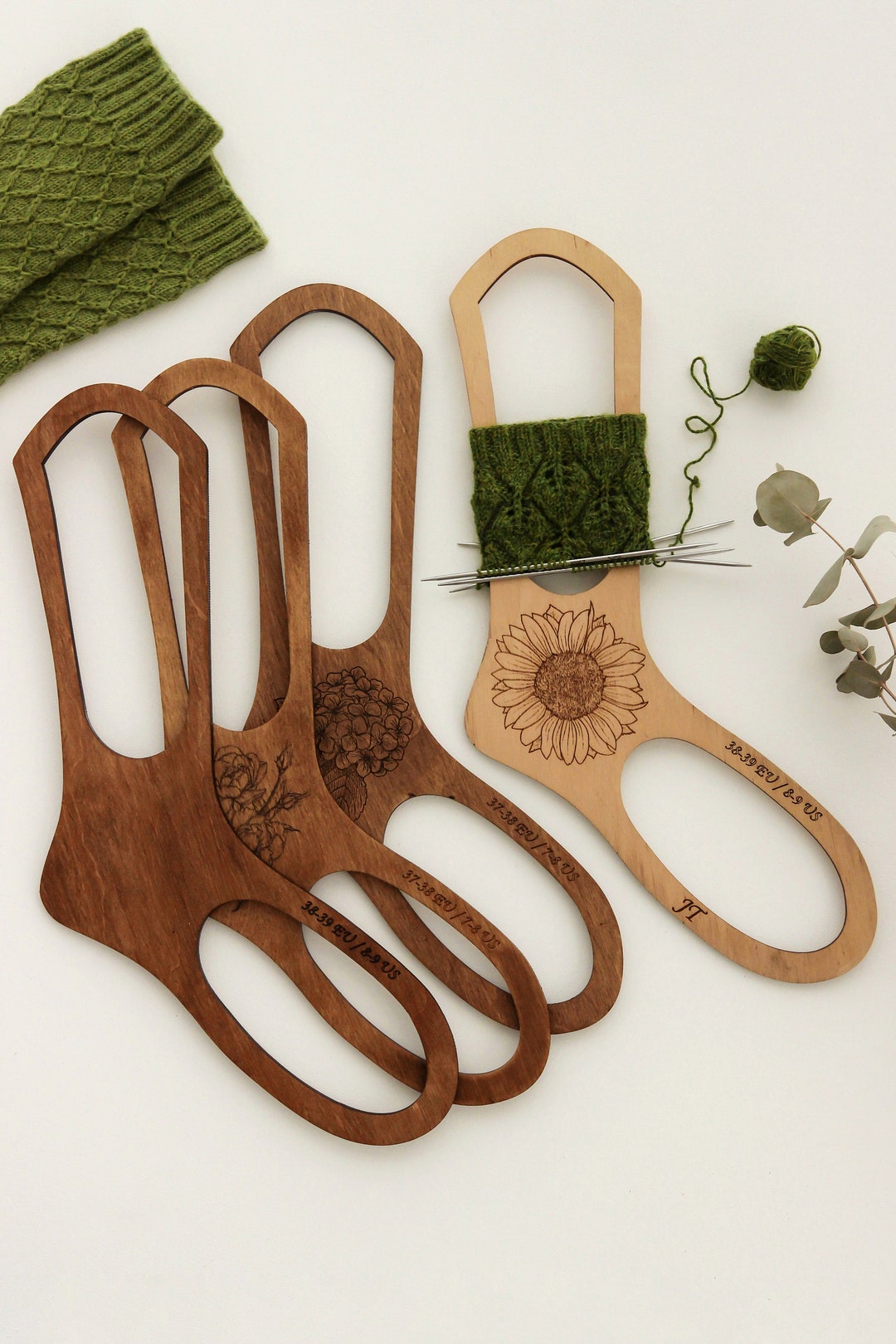 2 Pcs Wooden Sock Blockers Personalized Tool Gift for Mom - Etsy