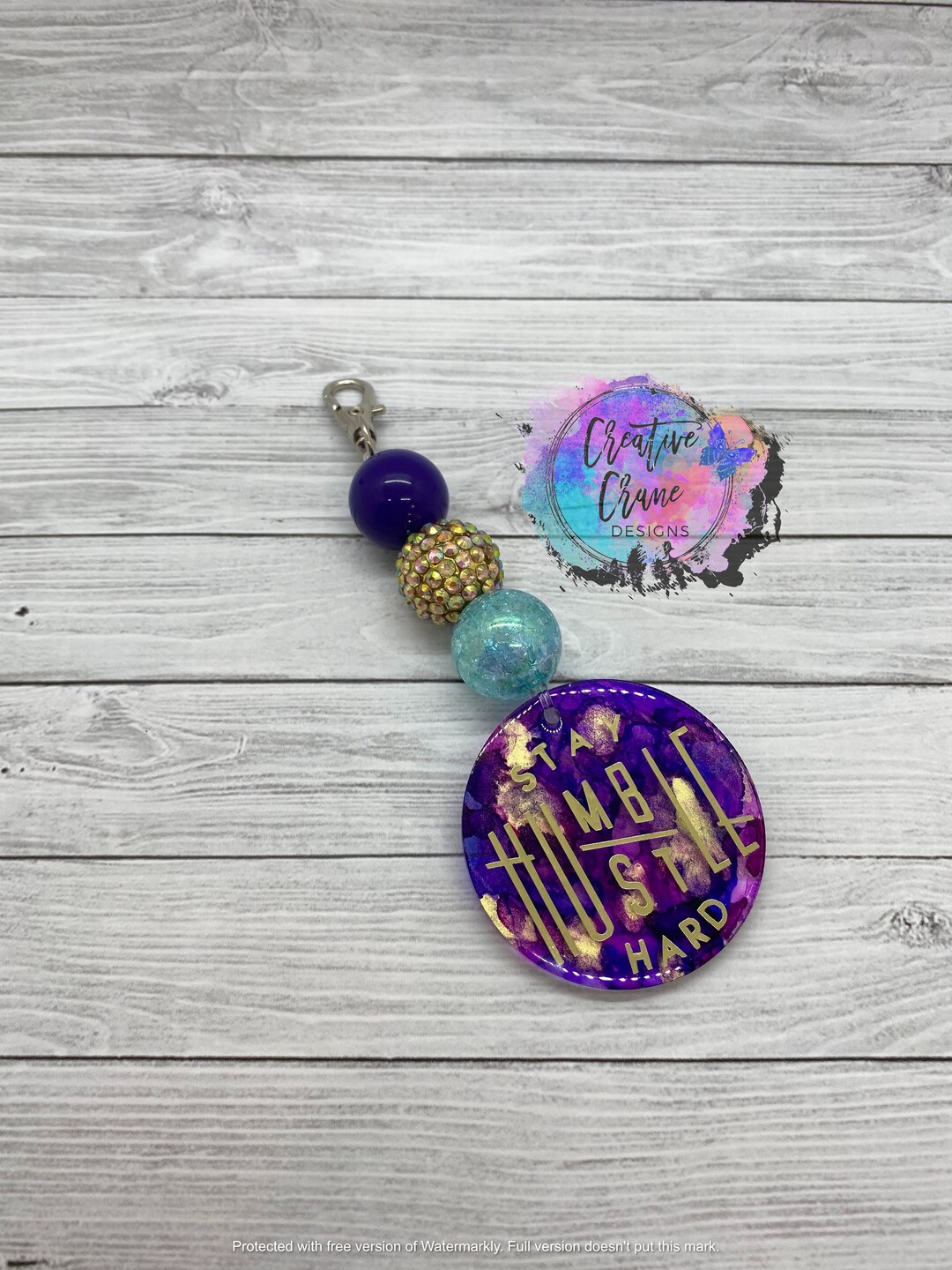 Stay Humble Hustle Hard Beaded Keychain - Etsy España