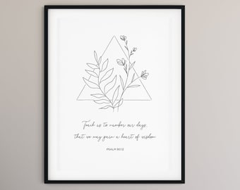 Psalm 90 12 - Etsy