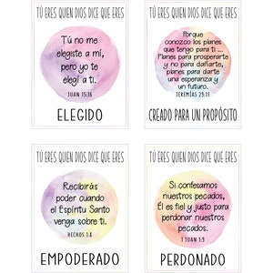 Spanish Christian Affirmation Cards | Bible Verses (digital Download ...