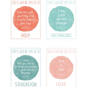 Character of God Bible Memory Verses God is Who He Says He is ...