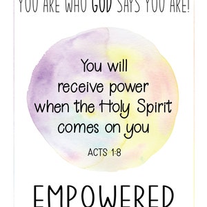 Large Sized Printable Christian Affirmation / Scripture Cards ...