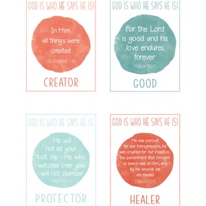 Character of God Bible Memory Verses God is Who He Says He is ...