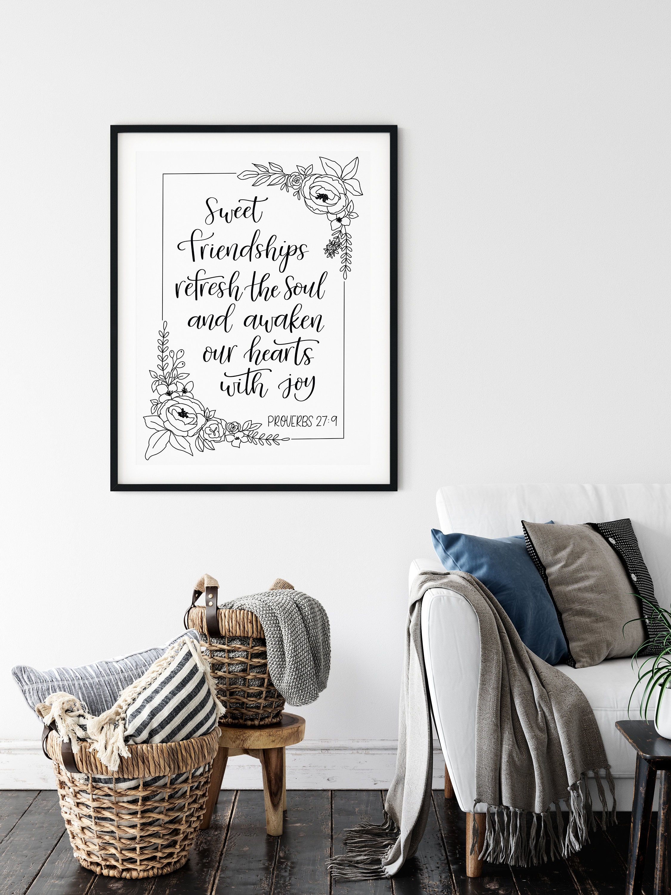 Sweet Friendships Artwork | Bible Verse Artwork | Christian Decor ...