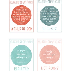 Printable Christian Affirmation Scripture Cards | Identity in Christ ...