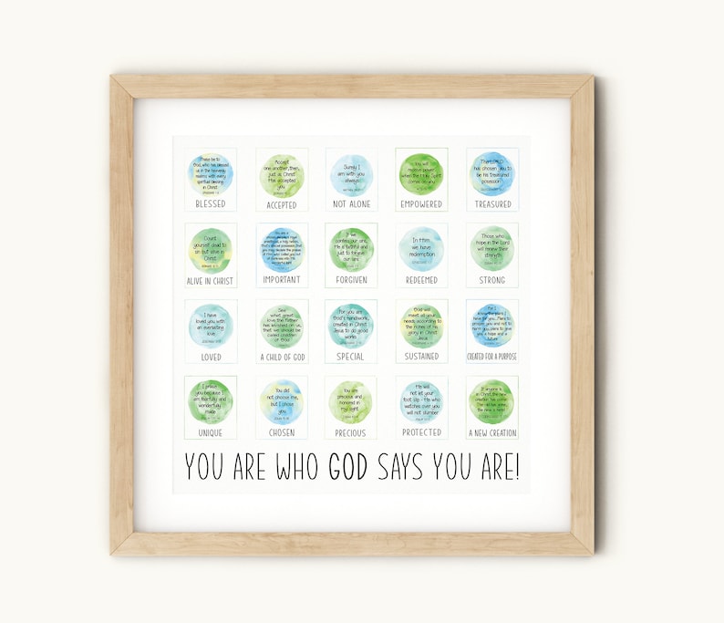 You Are Who God Says You Are Print/ Christian Affirmation - Etsy