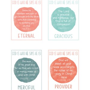 Bundle 40 Scripture Cards: God is Who He Says He is & You Are Who God ...