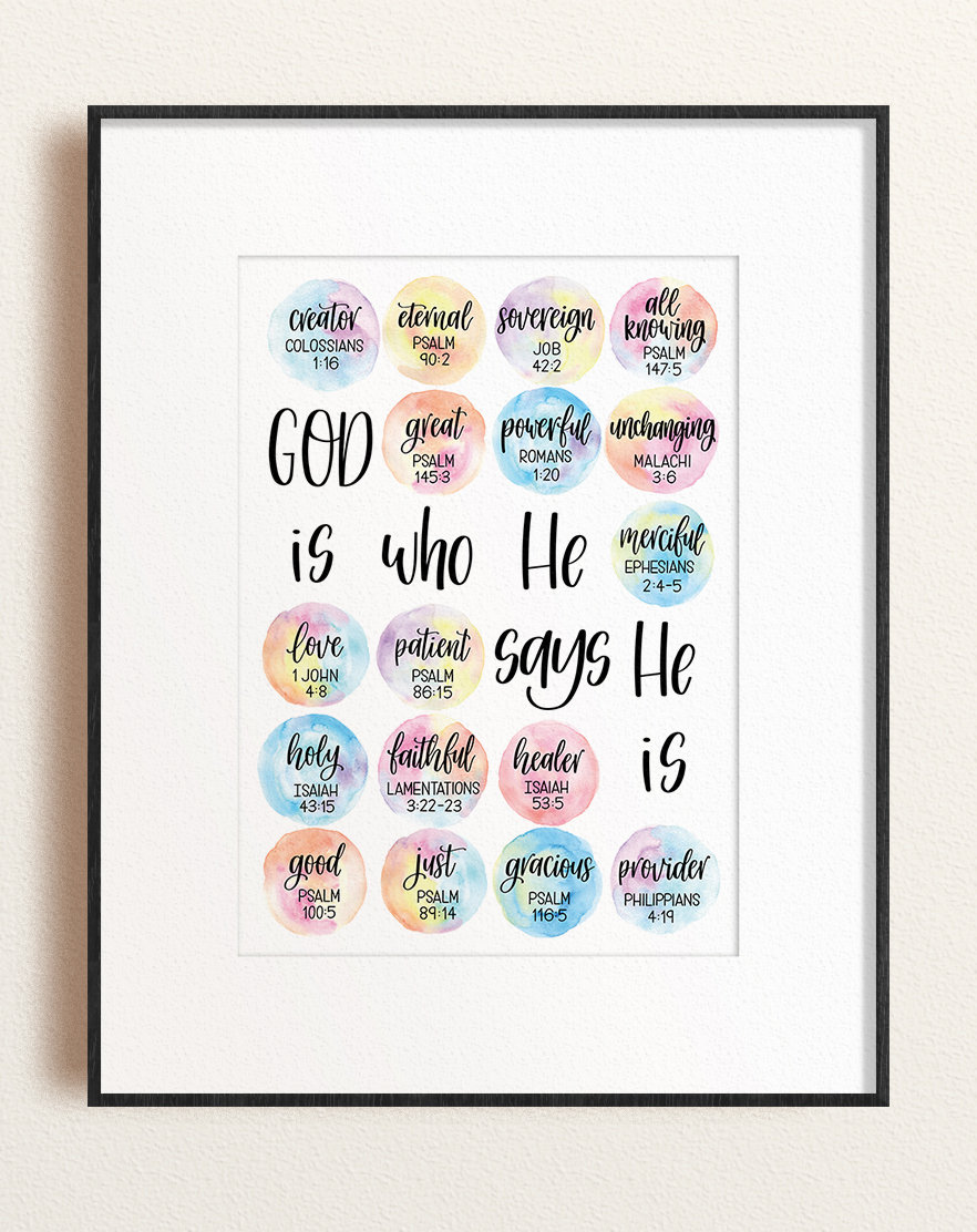 Rainbow Kids Printable Bundle You Are Who God Says You Are - Etsy