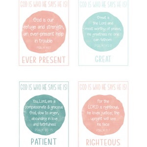 Character of God Bible Memory Verses God is Who He Says He is ...