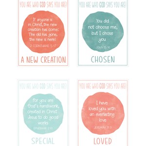 Printable Christian Affirmation Scripture Cards | Identity in Christ ...