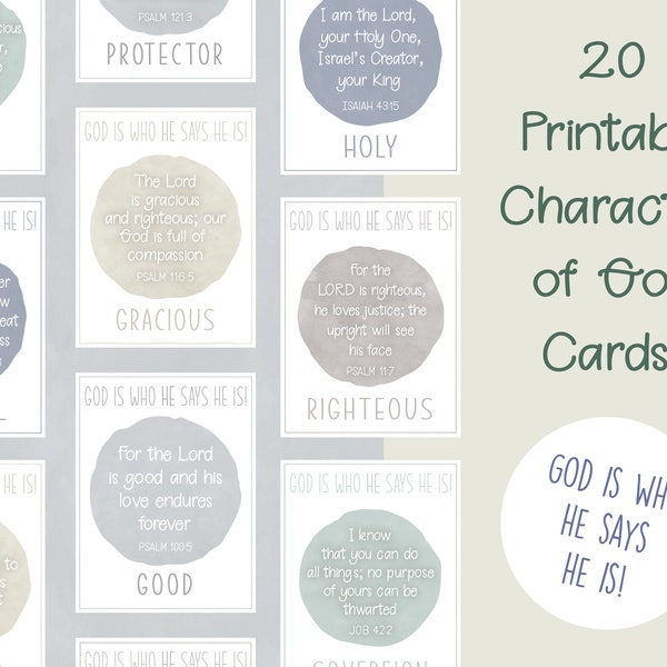 The Attributes of God - Etsy