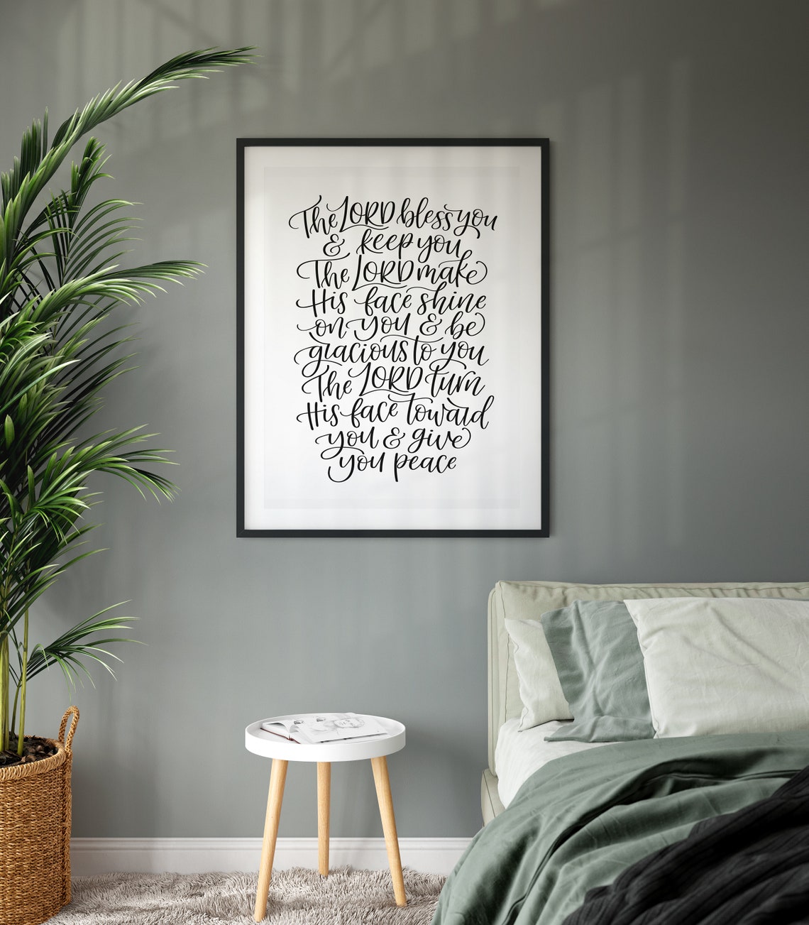 The Blessing Hand Lettered Art Printable Download Numbers | Etsy