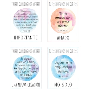 Spanish Christian Affirmation Cards | Bible Verses (digital Download ...