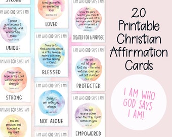Who I Am in Christ Scripture Cards | Identity in Christ | I Am Chosen ...