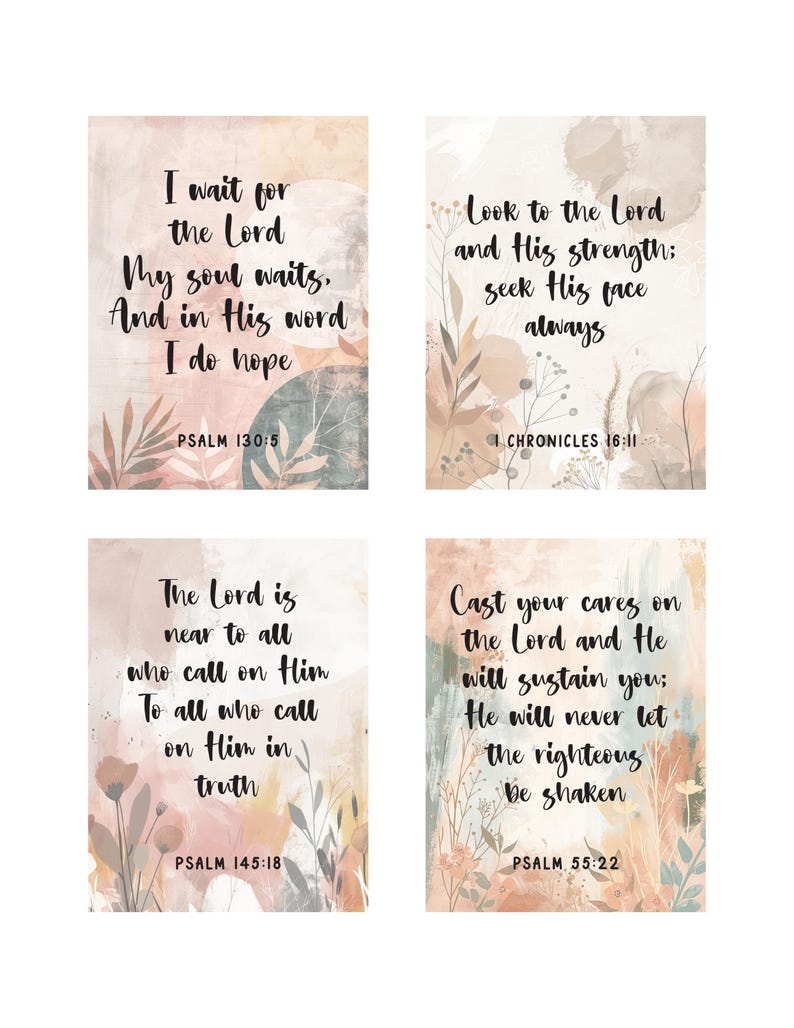 Boho Encouraging Scripture Cards | Christian Affirmations for Women ...