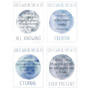 Character of God Bible Memory Verses | God is Who He Says He is ...